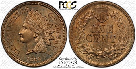 Indian Cent Pointed Bust Variety Pcgs Ms Bellisario Rare Coin Gallery Top Coin