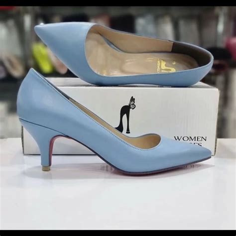 خرید و قیمت کفش پاشنه 5چرم آبی از غرفه کیف کفشمانتولباس بچگانه