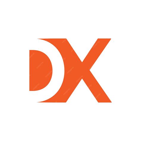 Premium Vector Initial Dx Best Logo Orange Color And White Background