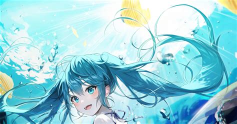 Vocaloid Hatsune Miku Swimsuit 🐠💦 Pixiv