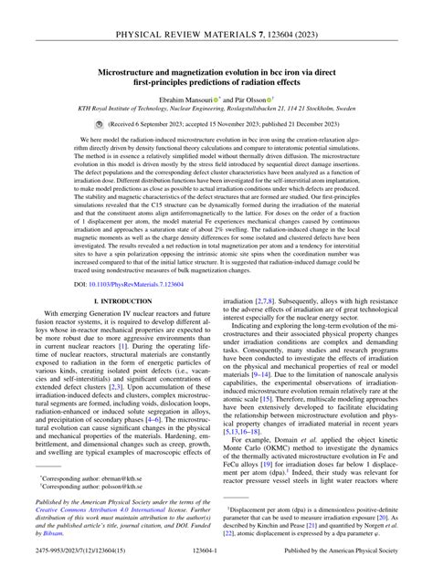 Pdf Microstructure And Magnetization Evolution In Bcc Iron Via Direct