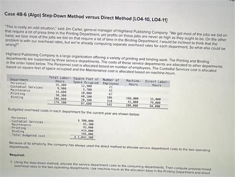 Solved Case 4b 6 Algo Step Down Method Versus Direct