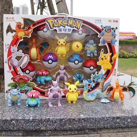 Anime Pokemon Transformer Poke Ball Model Pikachu Charizard Blastoise