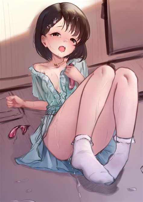 Viq Sasaki Chie Idolmaster Idolmaster Cinderella Girls Highres 1girl Aftersex Black Eyes