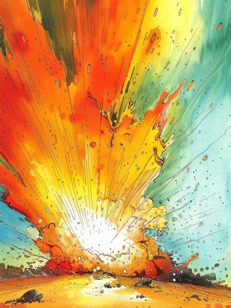 Premium Photo Abstract Explosion With Vivid Colors