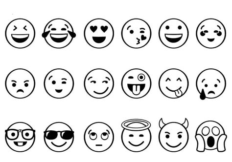 Druckbare Emojis Ausmalbilder Kostenlos Herunterladen Ausdrucken Oder