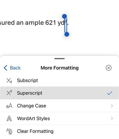 how to insert the symbol for “squared” ² in word la de du