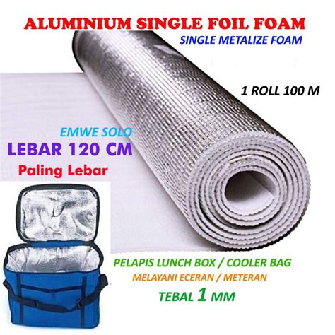 Jual Tebal 1mm Kain Aluminium Foil Foam Single Side Busa Pe Lapisan