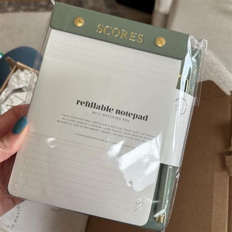 Refillable Notepad With A Matching Pen Personalised Refillable Notepad