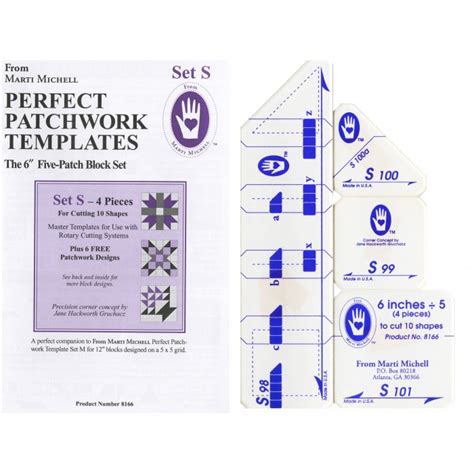 Marti Michell Template Set S And M Five Patch Combined Ozquilts