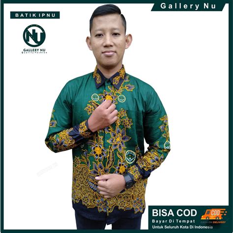 Jual [cod] Batik Ipnu Ippnu Baju Ipnu Seragam Ipnu Nasional Pekalongan Kemeja Ipnu Murah