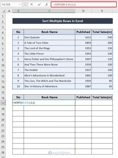 How To Sort Multiple Rows In Excel Ways Exceldemy