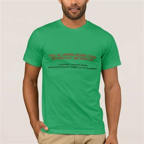 Mens T Shirt W Title 18 Usc 241 242