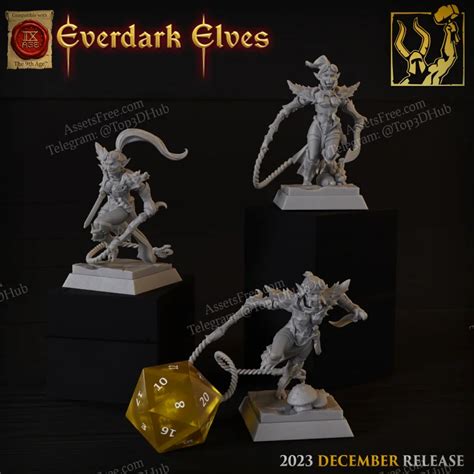 Everdark Elves Assasins 3d Print Model Download Free