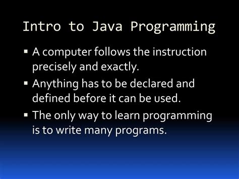 Ppt Intro To Java Programming Powerpoint Presentation Free Download