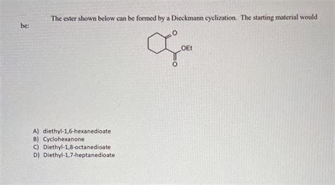 Answered Be The Ester Shown Below Can Be Formed… Bartleby