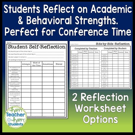 Student Self Reflection Assessment Student Self Evaluation Form For