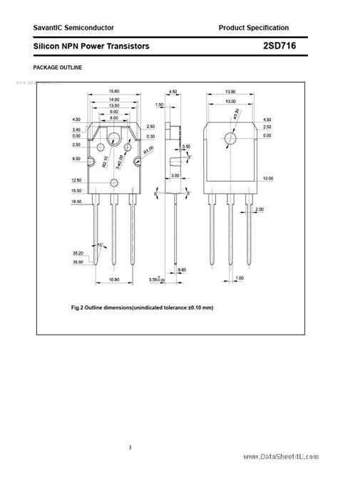 2sd716 Datasheet Savantic Silicon Power Transistor