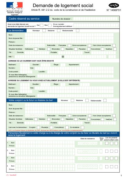 Formulaire Demande De Logement