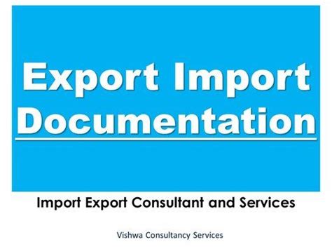 Export And Import Documentation At Best Price In Coimbatore Mr Gst