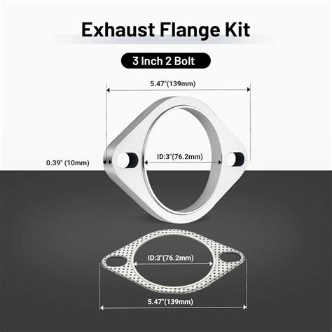 Evil Energy 2 Bolt Exhaust Flange Kit 304 Stainless Steel Weld On