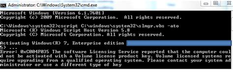 venu singireddy s blog windows 7 kms activation error 0xc004f035