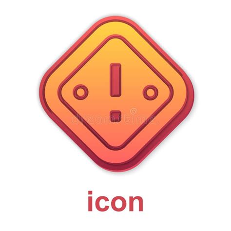 Signo De Exclamación De Oro En Icono De Triángulo Aislado En Fondo