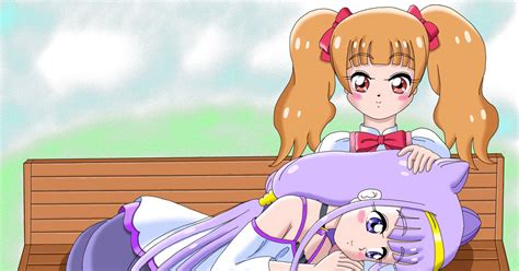 Hugっとプリキュア えみルー膝枕 飯菜牡牛のイラスト Pixiv
