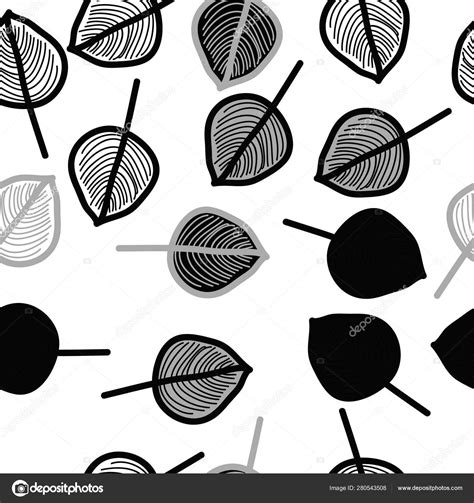 Seamless Set Tree Leaves Background Stock Vector By ©kuklaluda 280543508