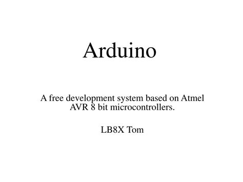 Ppt Arduino Powerpoint Presentation Free Download Id9239539