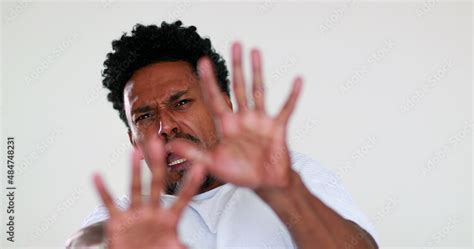 Person Reaction Horror And Terror Expressive Emotional Face Reacting