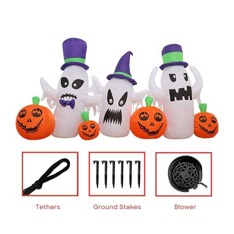 2 8m Ghosts And Pumpkins Halloween Inflatable Airfigs Inflatables