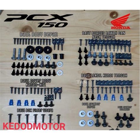 Honda Pcx Full Set Of Bolts Shopee Malaysia