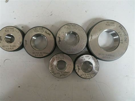 Johnson Gage External Thread Segment And Set Rings Oy65 Bullseye Calibration