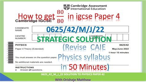 0625 42 M J 22 Solved In Detail Step By Step Igcse Physics Paper 4