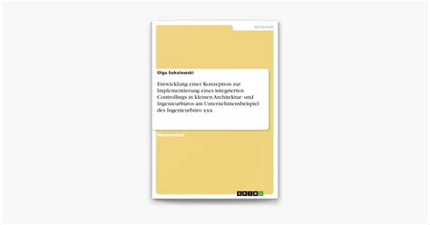 Entwicklung Einer Konzeption Zur Implementierung Eines Integrierten