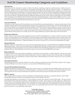 Fillable Online Nacm Connect Membership Categories And Guidelines Fax Email Print PdfFiller