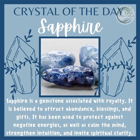 Blue Sapphire Crystal Meaning Crystal Healing Chart Crystals Healing