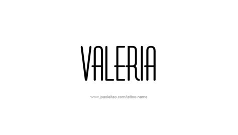 Valeria Name Tattoo Designs