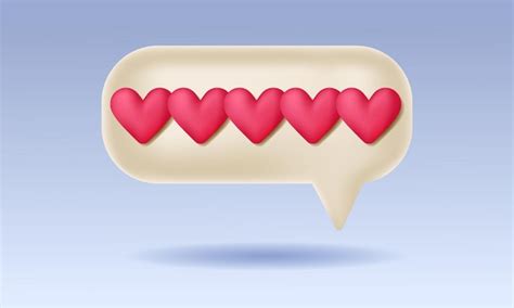 Premium Vector 3d Social Media Like Icon Heart Concept Bubble Chat