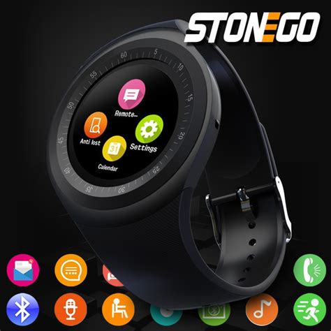 Smart Watch Bluetooth Smartwatch Round Shape Touch Screen Wrist Watch Unlocked Cell Phone With
