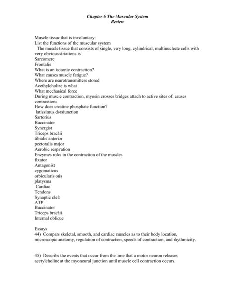 Chapter The Muscular System
