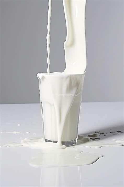 White Milk Pouring Out With White Surface Background Wallpaper Image