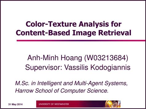 Ppt Color Texture Analysis For Content Based Image Retrieval