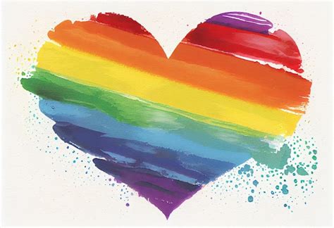 Premium AI Image Lgbt Rainbow Heart On The White Background