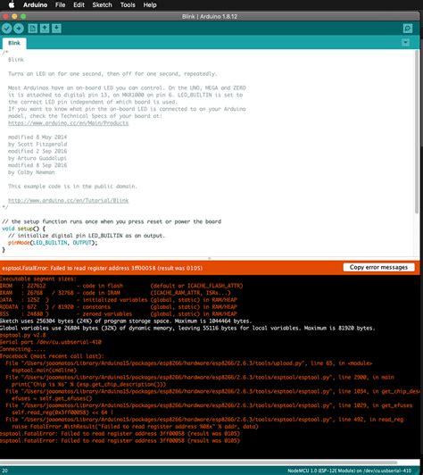 Error Uploading To Nodemcu Ide X Arduino Forum