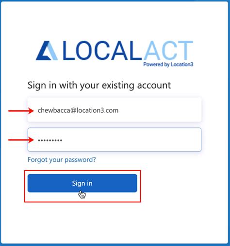 Password Reset LOCALACT