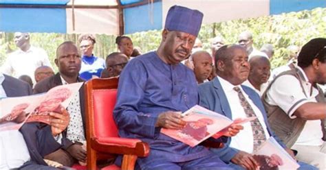 Viral Clip Showing Raila Odinga Almost Falling Off Dias In Kisii Is