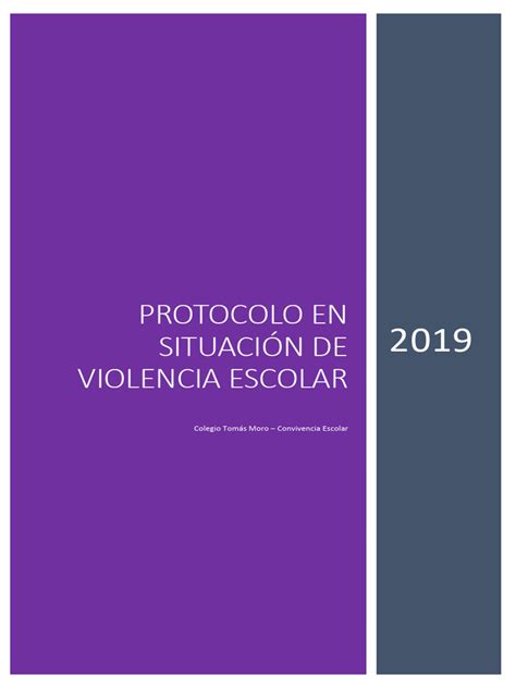 Protocolo Violencia Escolar Pdf Acoso Cibernético Violencia