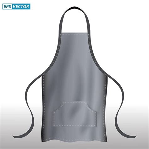 Avental de chef realista para restaurante de garçom isolado vetor eps Vetor Premium